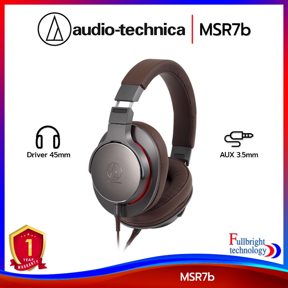 Audio-Technica รุ่น MSR7b Over-Ear Headphones หูฟังแบบครอบหูฟูลไซส์ รับ ...