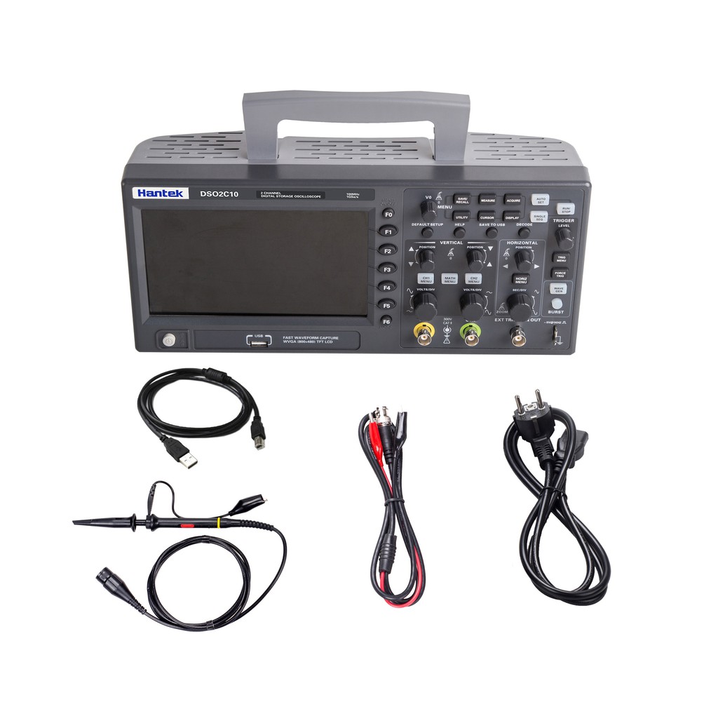 Hantek DSO2C10 ออสซิลโลสโคป 2CH 100MHz 1GSa/s, 8MHz memory depth ...