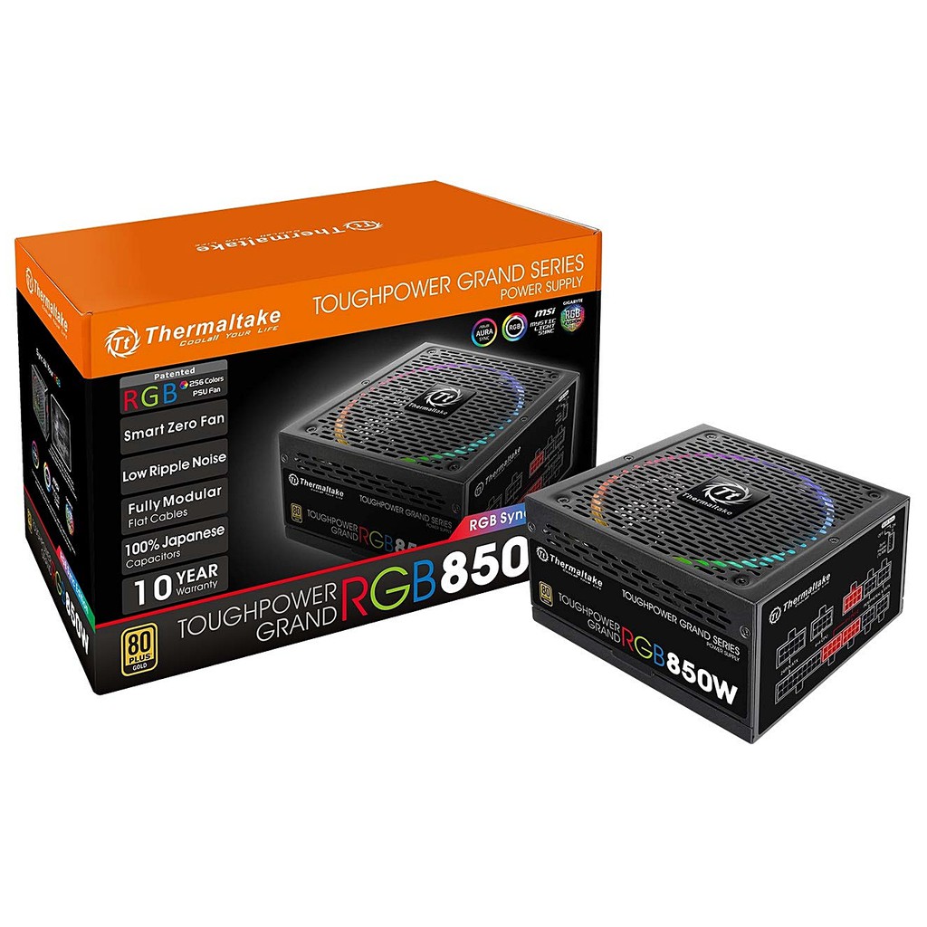 POWER SUPPLY (อุปกรณ์จ่ายไฟ) Thermaltake Toughpower Grand RGB 850W Gold (RGB Sync Edition ...