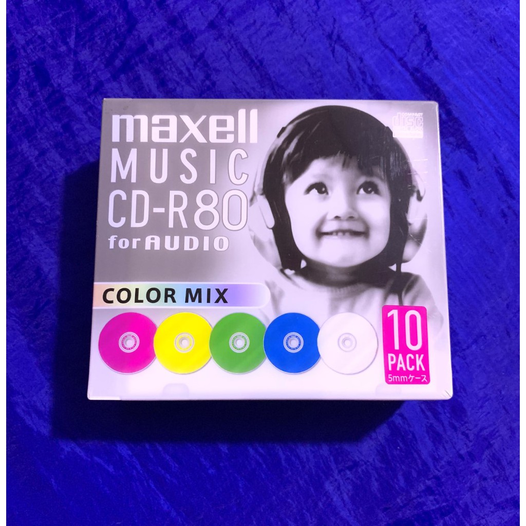📀📀 Maxell Music CD-R 80 Min Color Mix 10 PCS 📀📀แผ่นซีดีเปล่าของใหม่ 10 ...