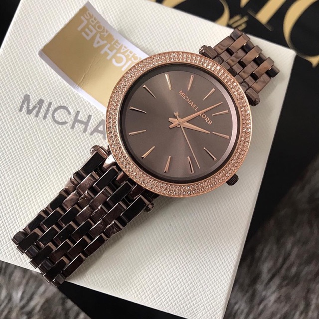 MK3416. ขนาด 39 mm. สีน้ำตาลเงาสวยมาก | Shopee Thailand