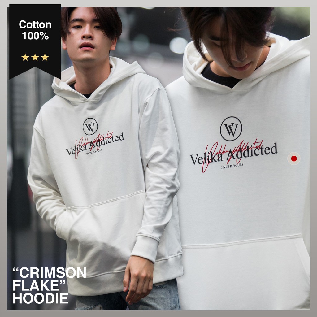 เสื้อฮู้ด “Crimson Flake"│ Velika™ | Shopee Thailand