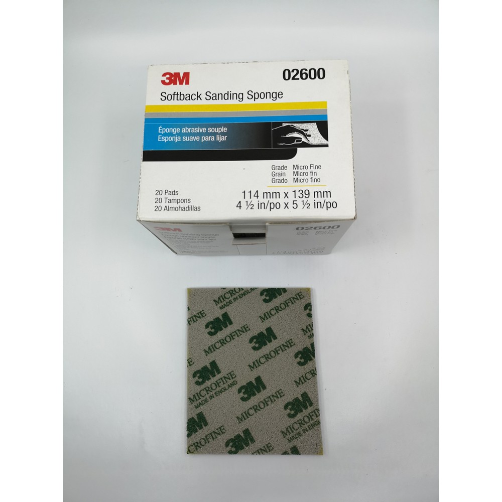 3M ฟองน้ำกระดาษทรายละเอียด เบอร์ 2600 2061 | Shopee Thailand
