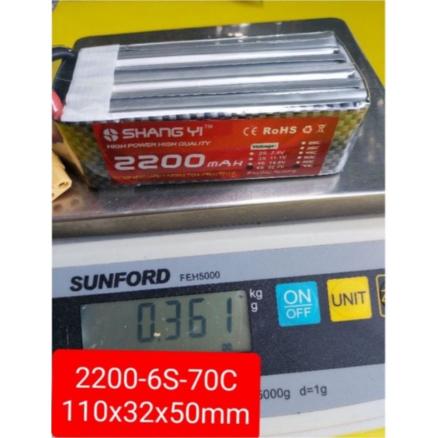 แบตเตอรี่ แบต แบตลิโพ SHANGYI 2200mAh 7.4V(2S) / 11.1V (3S)/ 14.8 (4S ...