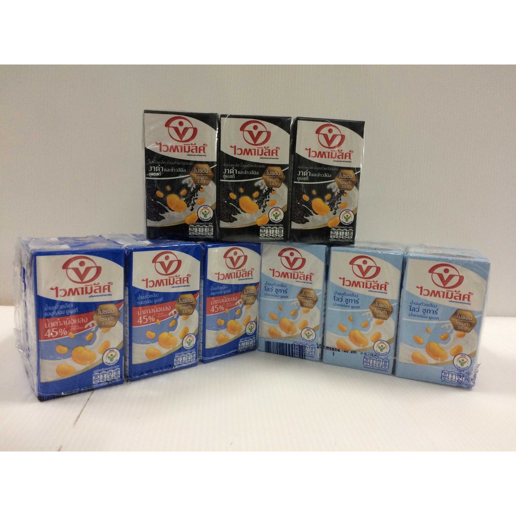 (แพ็ค 6) Vitamilk Soy UHT Milk ไวตามิ้ลค์ น้ำนมถั่วเหลือง 125 มล. ...