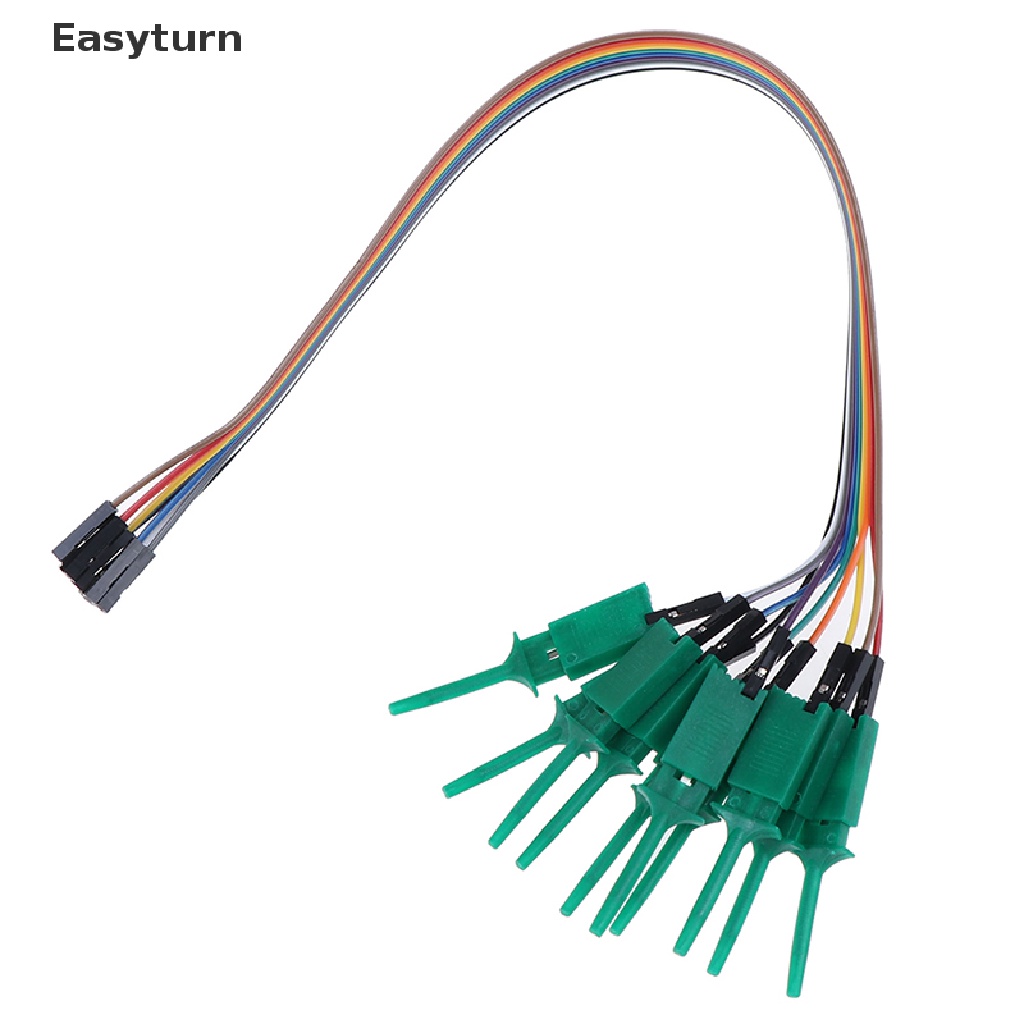 Easyturn 10pcs 300mm Test Hook Clip Logic Analyzer Cable Gripper Probe ...