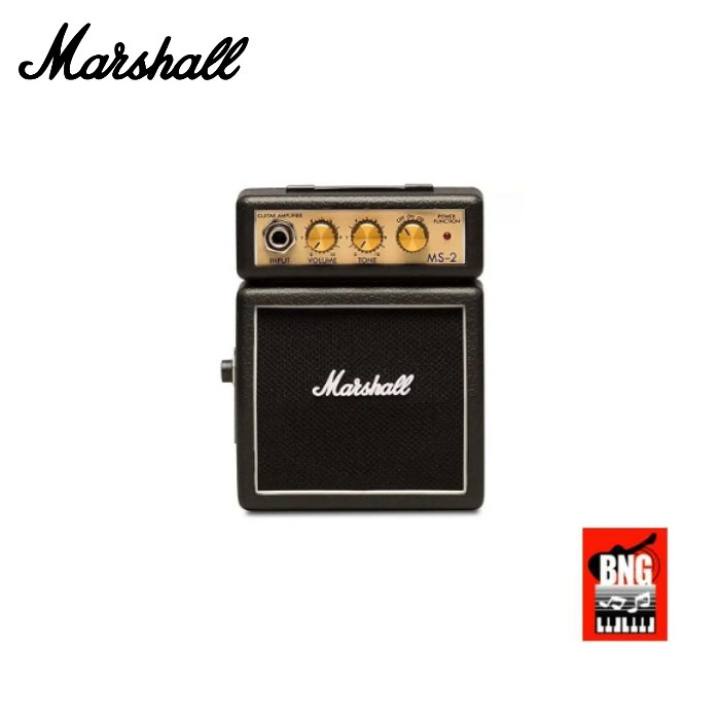 MARSHALL MS-2 มินิแอมป์ Micro Amp ขนาดพกพา + พร้อมอะแดปเตอร์ 9V ...