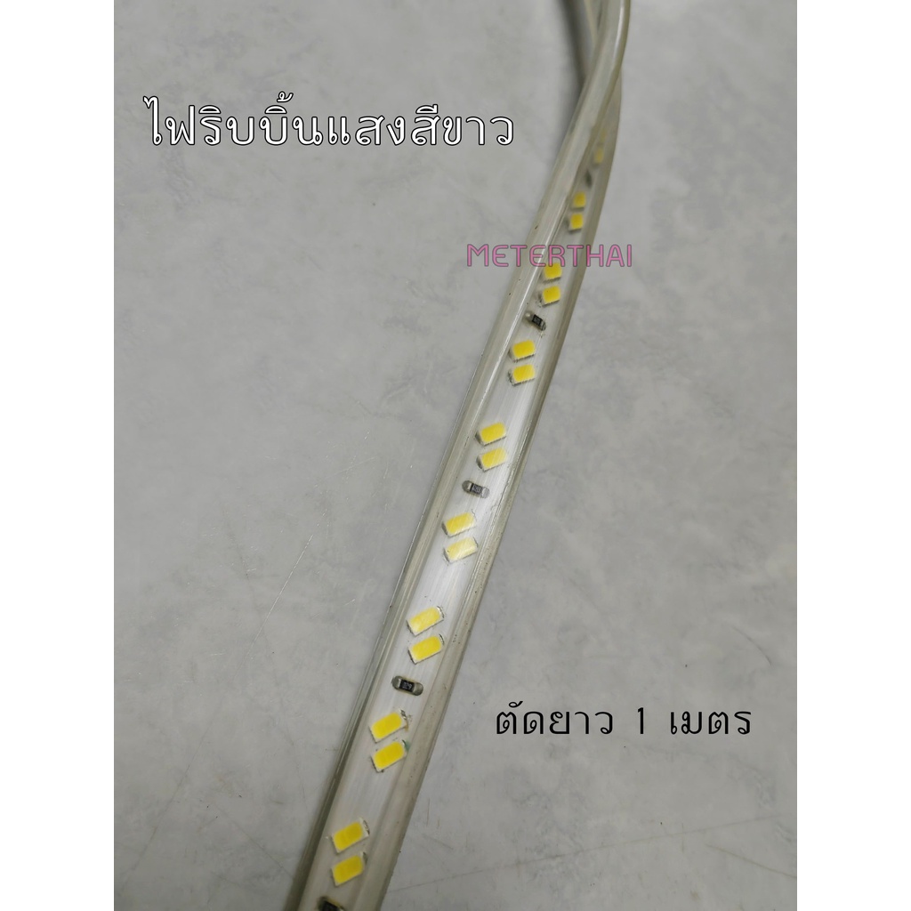SMD 5730 LED Light Strip ไฟริบบิ้น ยาว 1 เมตร IP65 กันน้ำ 220VAC แสงขาว | Shopee Thailand