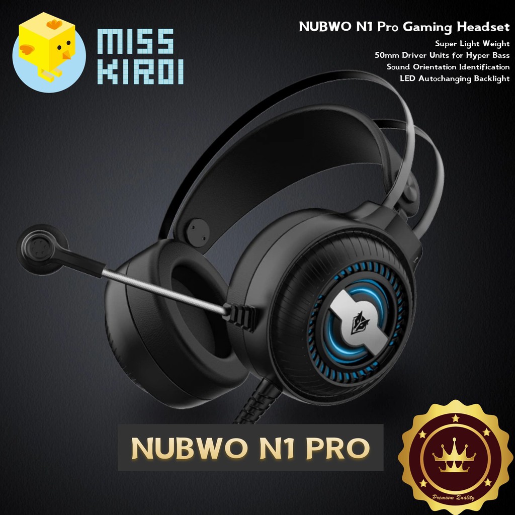 NUBWO รุ่น N1 Pro Stereo Headset Gaming หูฟังเกมมิ่ง แฟนเทค แบบครอบหัว มีไมโครโฟน ระบบสเตริโอ ...