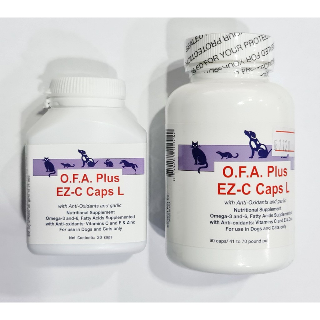 OFA Plus EZ-C Caps L (สุนัข 19 กก ขึ้นไป) บำรุงขนและผิวหนัง สุนัข ...