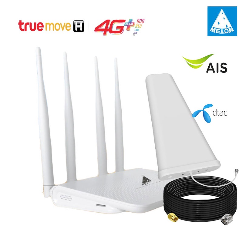4G Router 300Mbps+LPDA Antenna 28dBi สำหรับ พื้นที่ห่างไกลเครือข่าย 3G ...