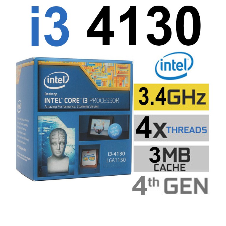 CPU INTEL CORE i3 4130 (Socket 1150) มือสอง พร้อมส่ง แพ็คดีมาก ...