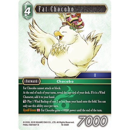 FF-16-056 Fat Chocobo Final Fantasy Opus 1 Rare - EN 16-056R ...