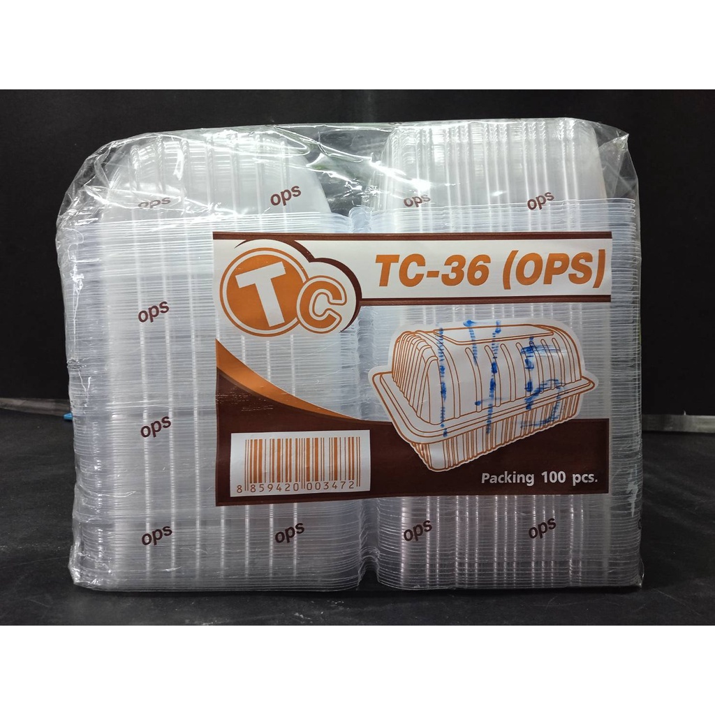 กล่องใส กล่องใส่ขนม กล่อง TC-36 OPS บรรจุ 100ชิ้น/แพค | Shopee Thailand
