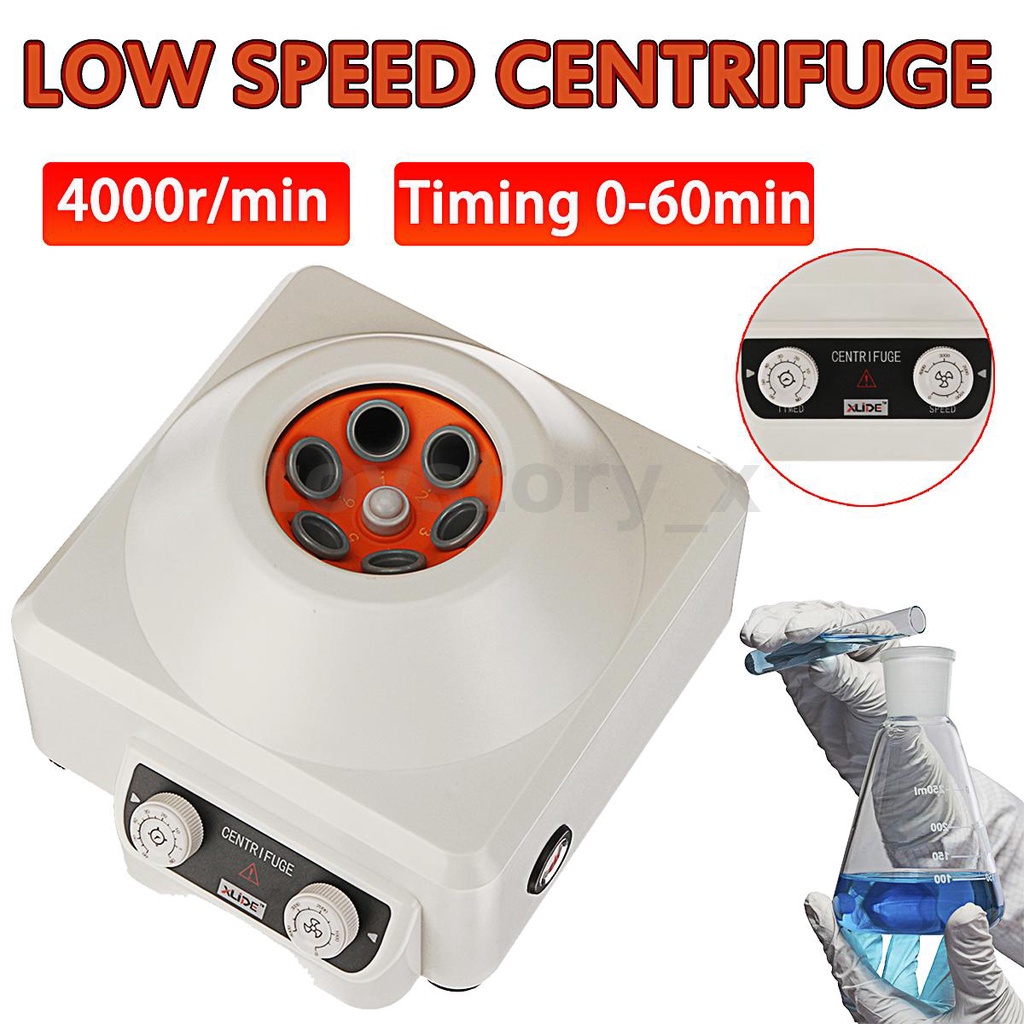 4000rpm Lower-speed Desktop Laboratory Centrifugal Machine Electric Lab Tubular Centrifuge ...