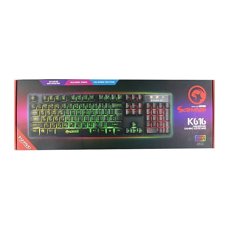 Marvo K616 Scorpion Keyboard Gaming Rainbow Blacklight คีย์บอร์ดเกมมิ่ง ...