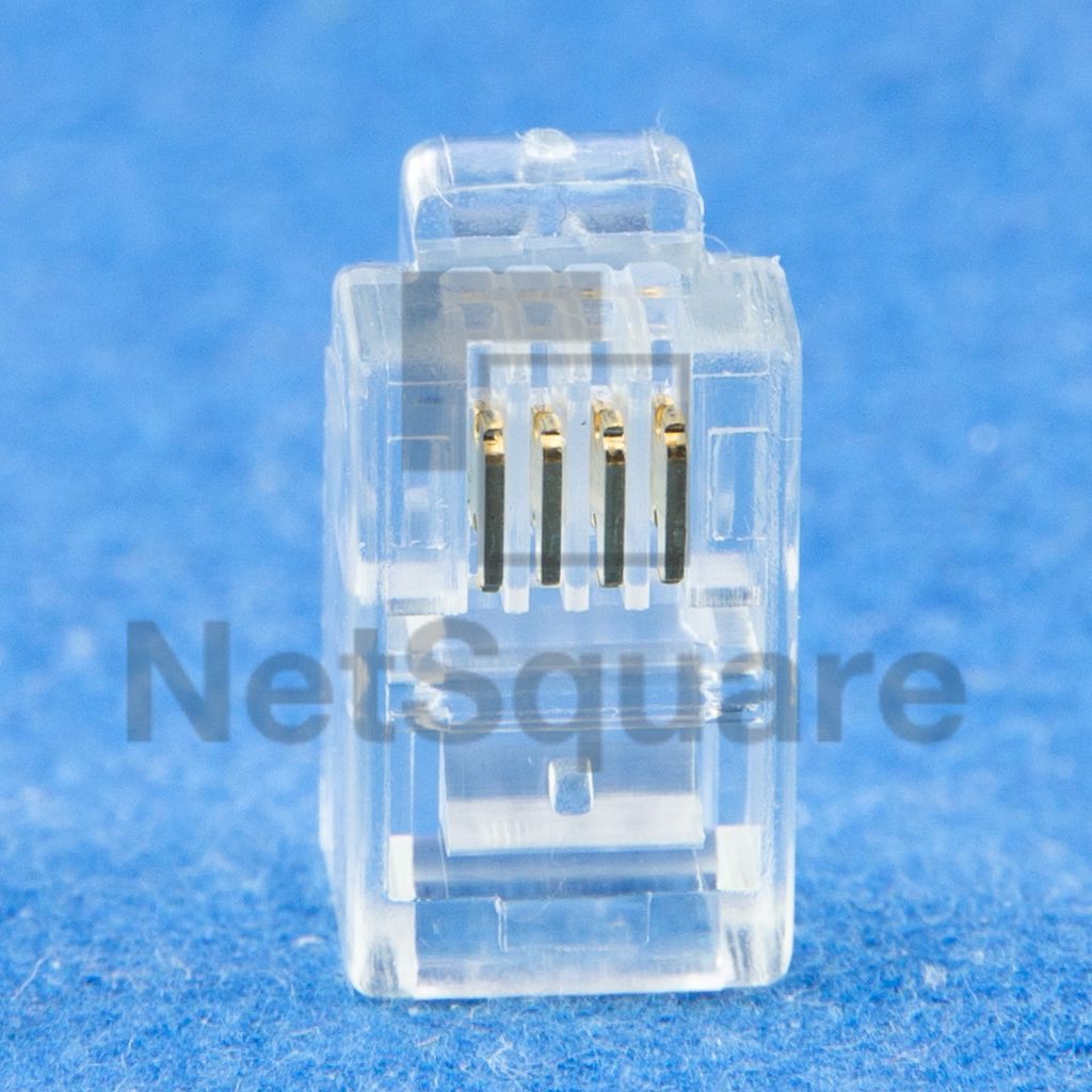 หัวโทรศัพท์ 4P4C RJ12 4pin Modular jack for telephone | Shopee Thailand