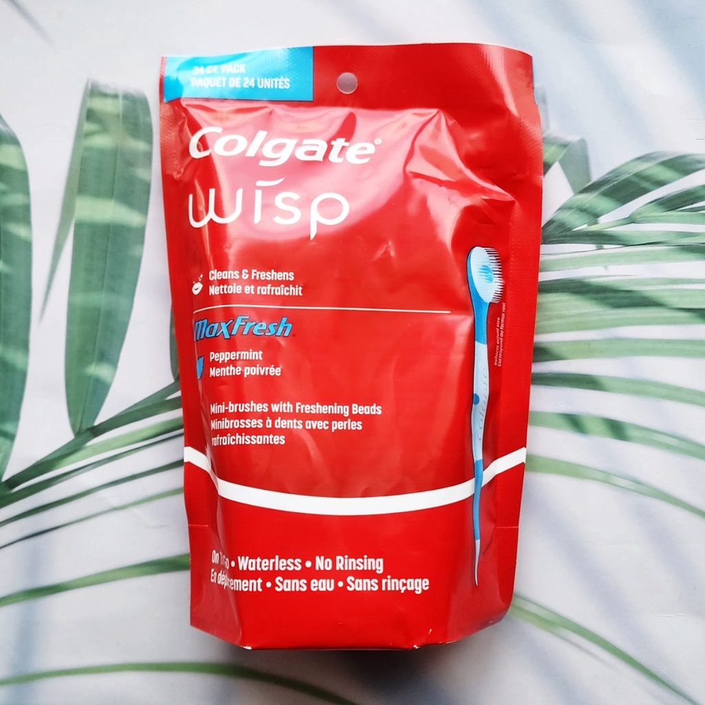 (Colgate®) Wisp Max Fresh Disposable Mini Toothbrush, Peppermint 24 ...