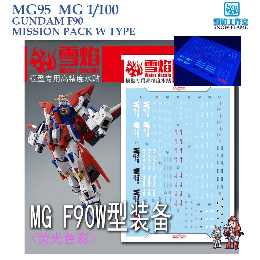 ดีคอลน้ำ [SNOW] MG 96 s GUNDAM F90 MISSION PACK W TYPE MG 1/100 ...