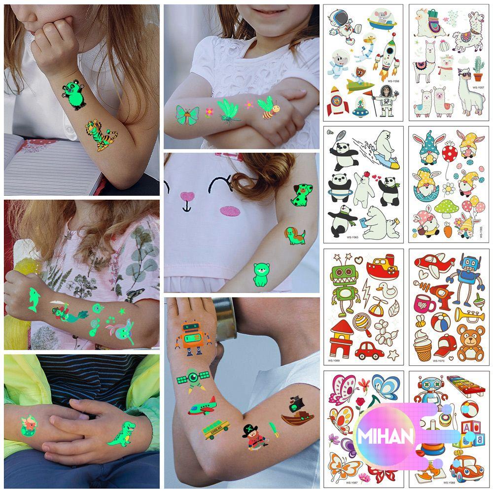MIHAN Waterproof Tattoos Stickers Fake Temporary Tattoos Cartoon ...