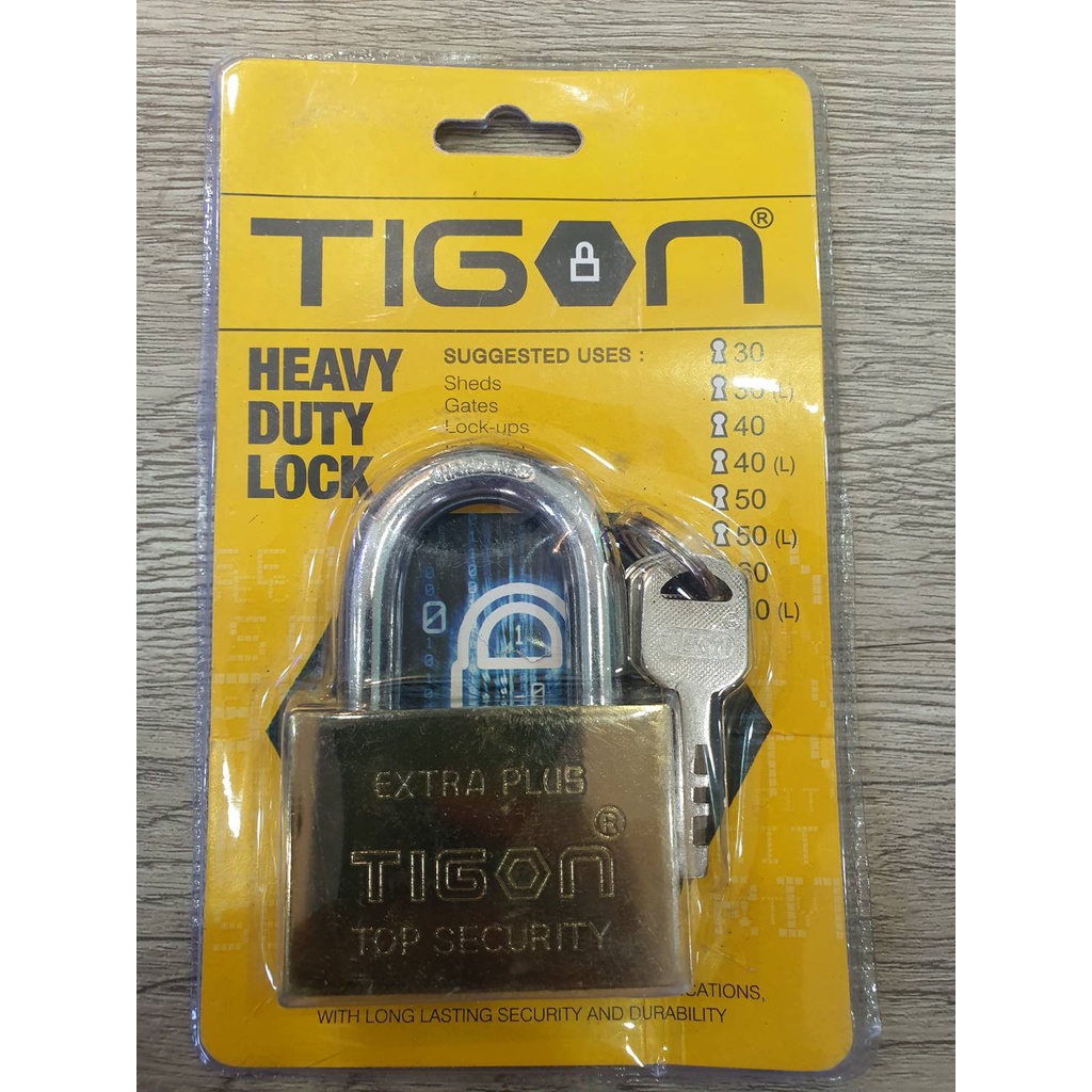 TIGON กุญแจระบบลูกปืน 30mm 40mm 50mm 60mm คอสั้น คอยาว ชุบทอง พร้อมดอก ...