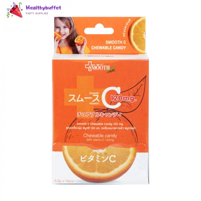 Smooth C Chewable Candy 120mg. ลูกอมเคี้ยวนุ่ม สมูทซี วิตามินซี ...