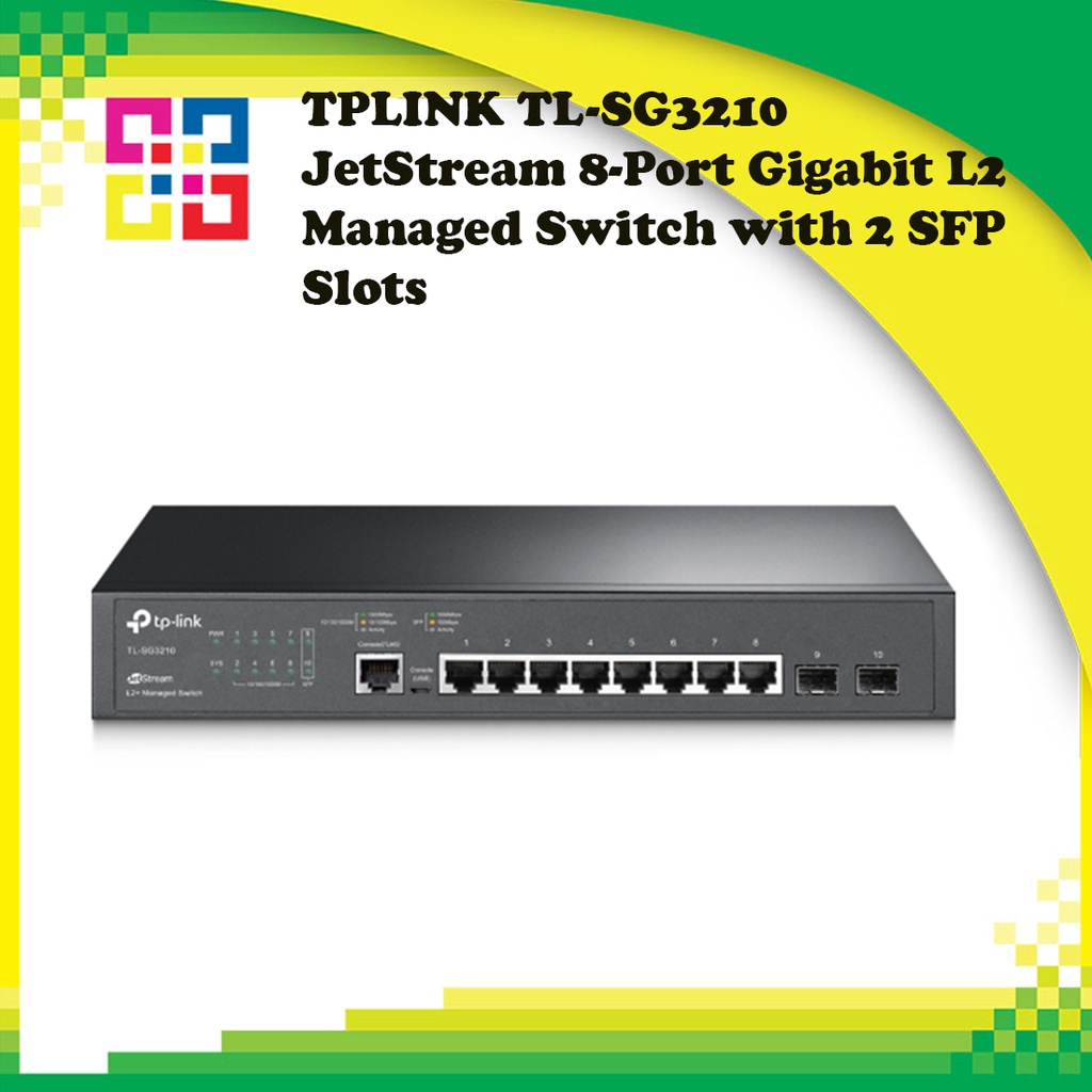 TP-LINK TL-SG3210 JetStream 8-Port Gigabit L2 Managed Switch with 2 SFP ...