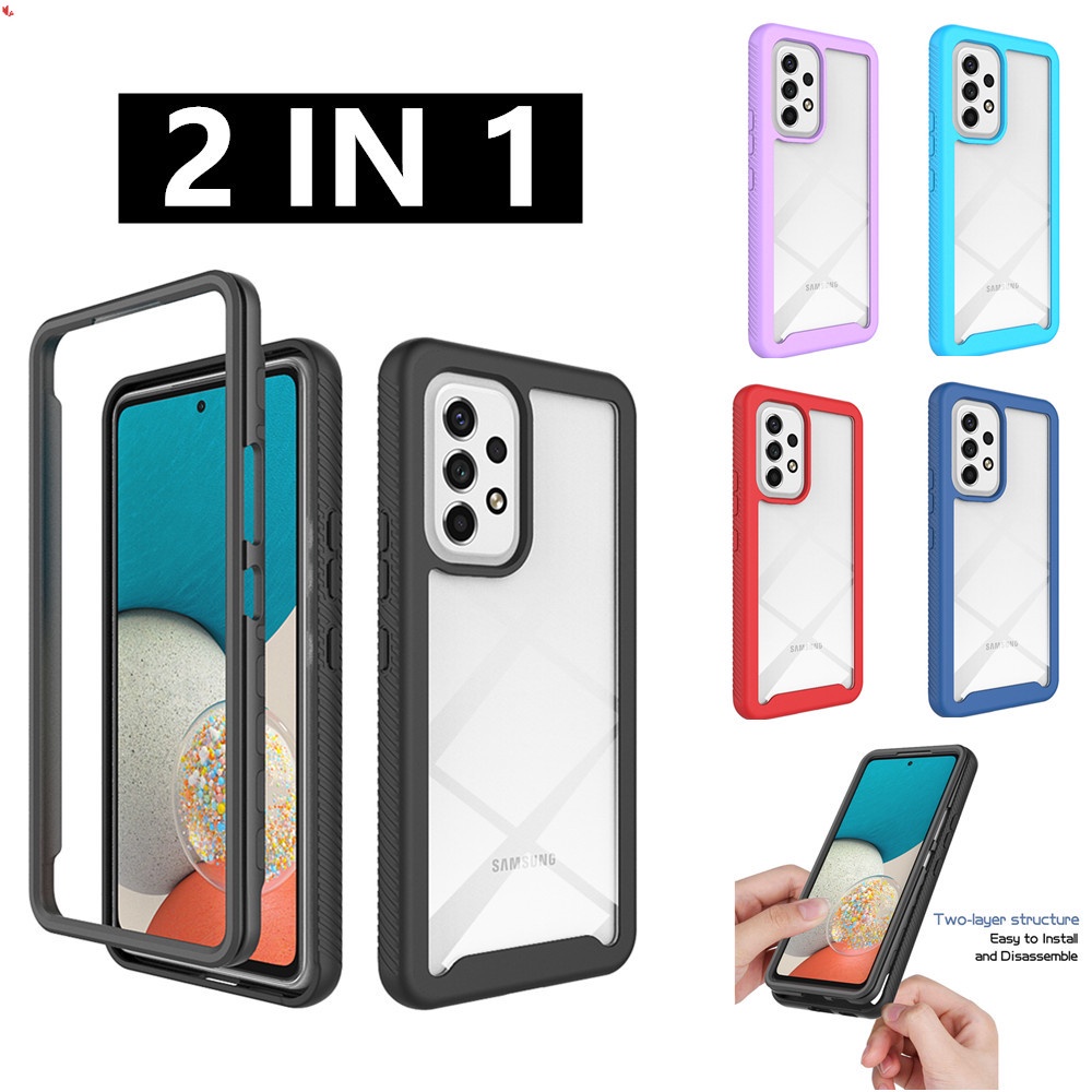 2 in 1 Luxury Hybrid Shockproof Armor Case For Samsung Galaxy A03 A03S A02S A02 M02 A81 A91 A71 ...