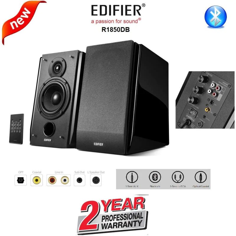 Edifier R1850DB 70 watts (ฺNew Model) Subwoofer Supported Bookshelf ...