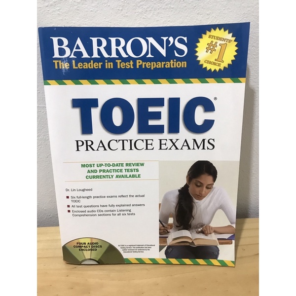 (มือสอง) หนังสือข้อสอบโทอิก Barron's TOEIC Practice Exams with 4 Audio CDs | Shopee Thailand