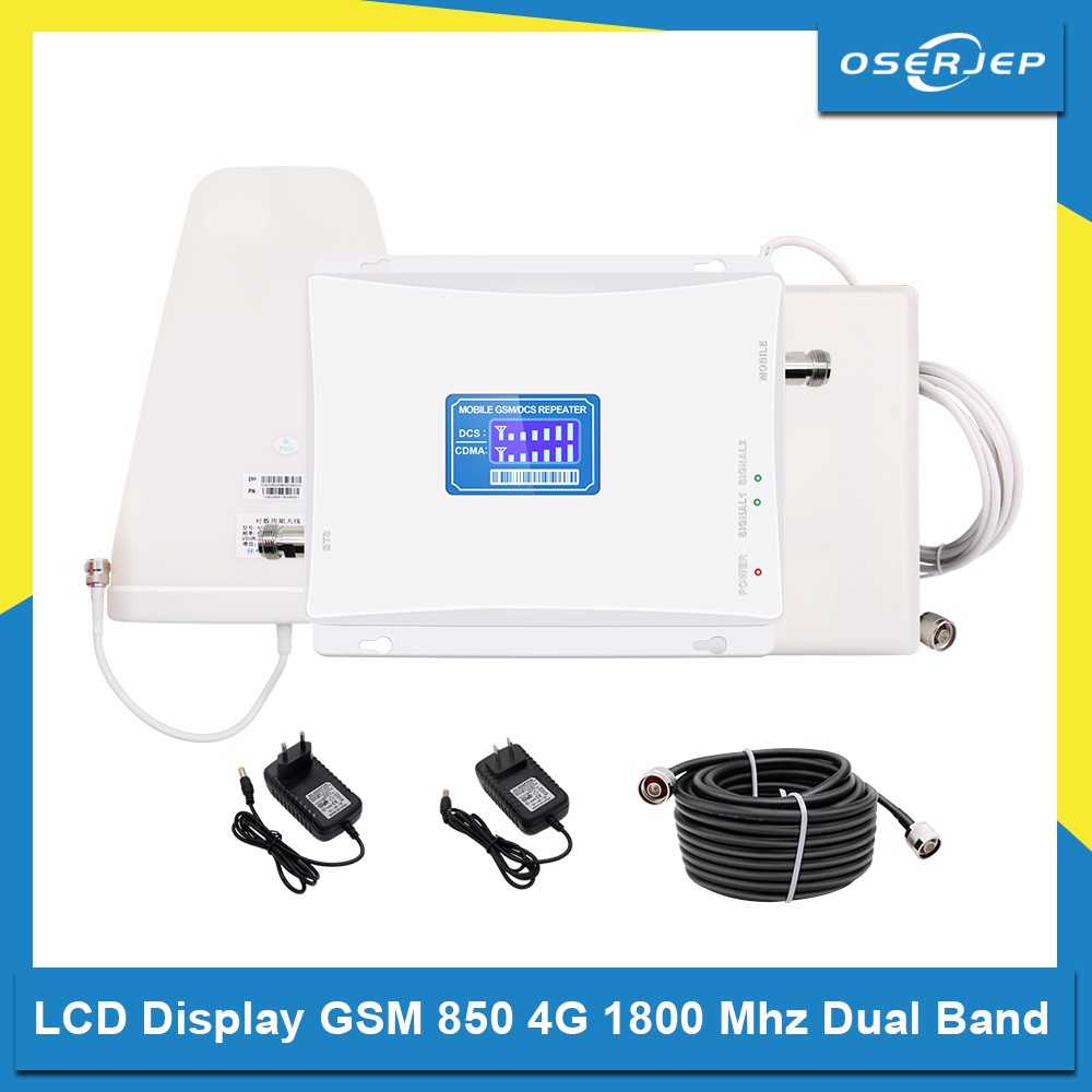 OSERJEP เครื่องขยายสัญญาณ Dual Band 2G 4G CDMA DCS GSM Mobile Phone ...