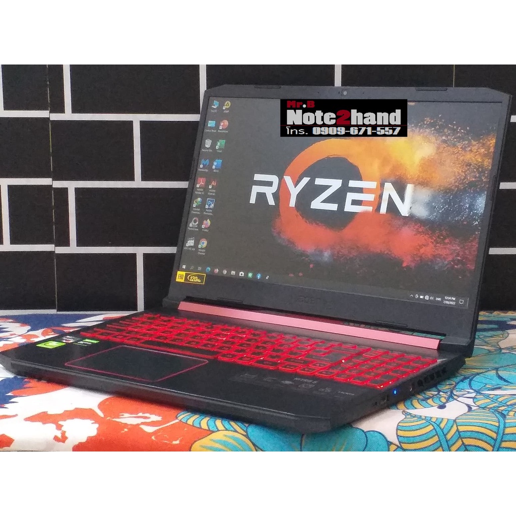 โน๊ตบุ๊คมือสอง ACER CPU AMD Ryzen 7 3750H จอ15.6”IPS 120Hz+แรม16+NVMe ...