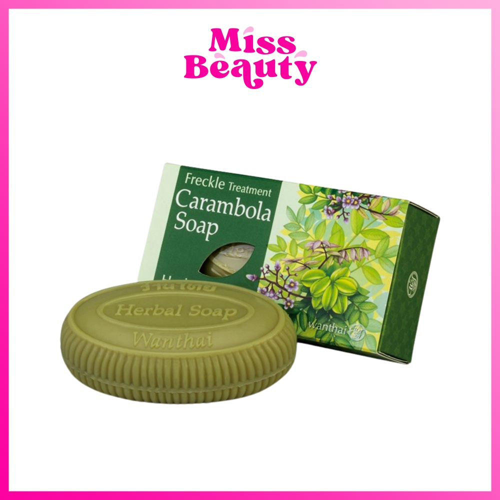 Wanthai Carambola Soap ว่านไทย สบู่ มะเฟือง สำหรับฝ้า ผิวแห้ง 80 กรัม ...