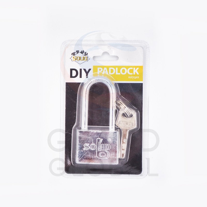 SOLID key padlock แม่กุญแจ กุญแจ ชุบโครเมี่ยม ลูกปืน คอยาว 40 มม. ...