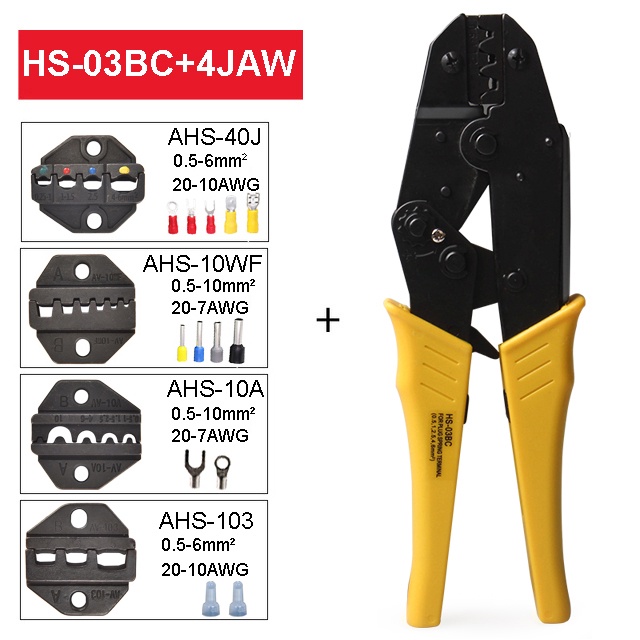 คีมย้ําหางปลา HS-03BC สําหรับช่างไฟฟ้า CRIMPING PLIERS | Shopee Thailand