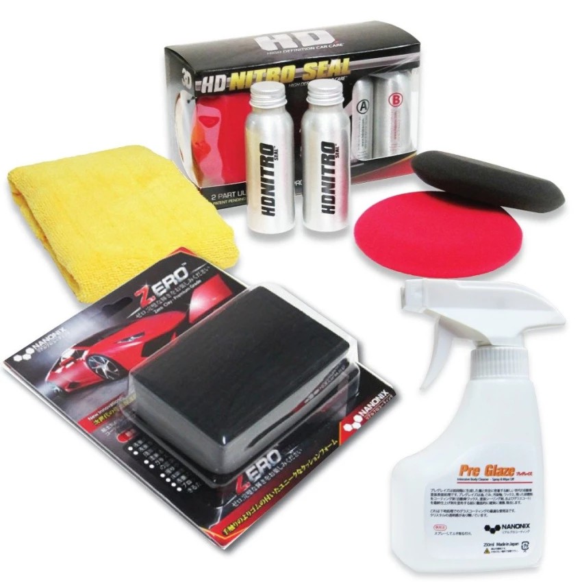 HD Nitro Seal เคลือบแก้วแท้ 100% ความแข็ง 9H + อุปกรณ์เตรียมผิว (1 Big ...