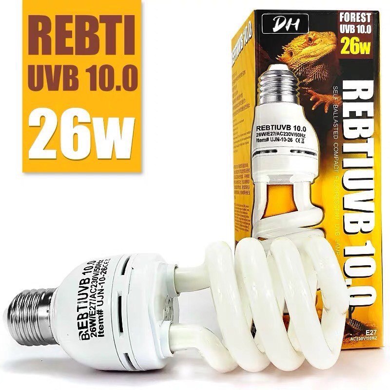 REBTI UVB 26W หลอดไฟ UVB 5.0 10.0 HO 26วัตต์ ความเข้มข้นของUVBสูง เท่าๆ ...