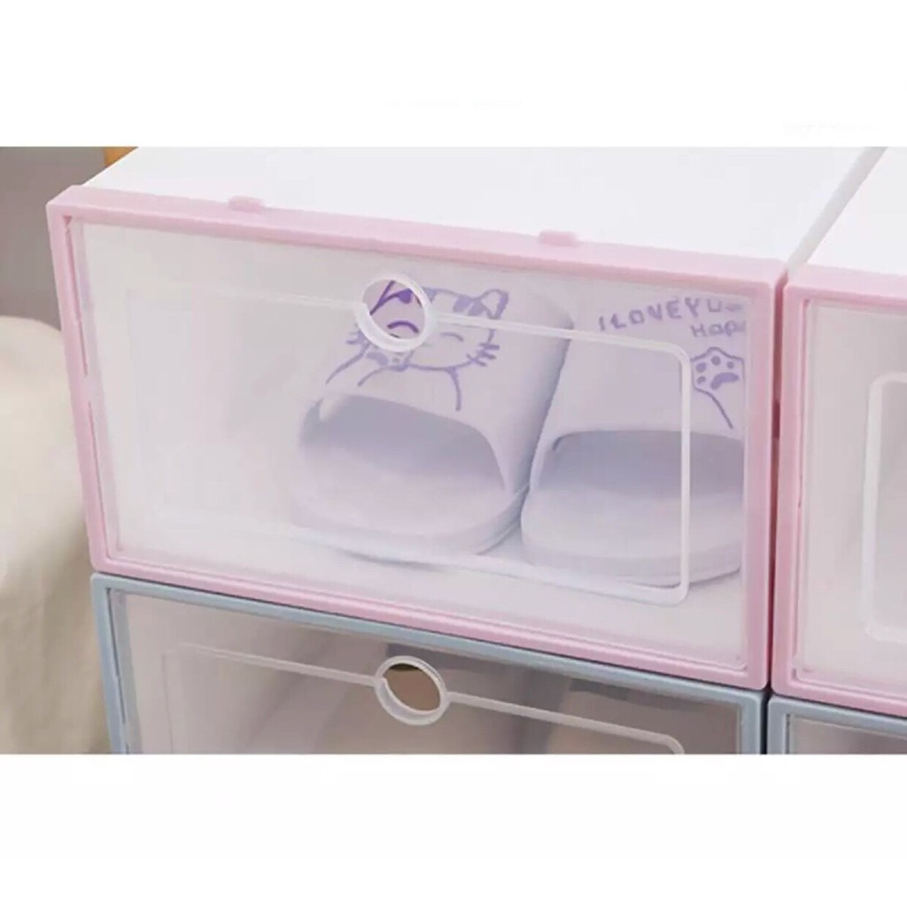 ANGROO กล่องใส่รองเท้า กล่องใส่ของ กล่องพลาสติก ฝาพลาสติกแข็ง เปิดปิด ...