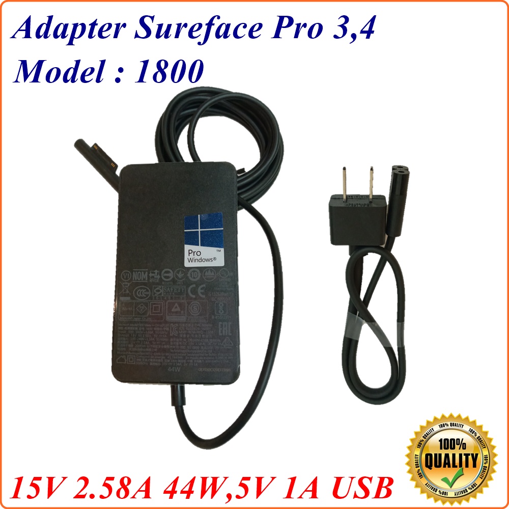 Microsoft Surface Adapter ของแท้ Surface Pro 3 Pro 4 Model 1800 44W 15V ...