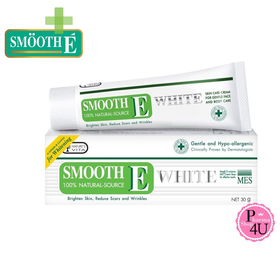 Smooth E Cream Plus White เรื่องรอยสิวและรอยแผลเป็นขาวใส | Shopee Thailand