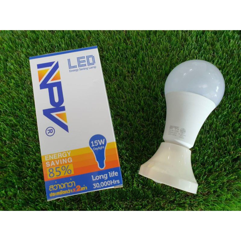 NPV หลอดไฟ LED ขนาด 15W ขั้ว E27 แสงขาว CL04-15W | Shopee Thailand