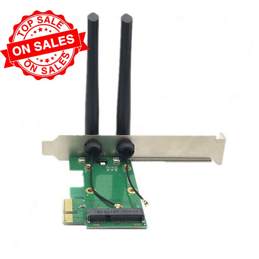 Wireless Wifi Network Card Mini PCIE To PCI-E 1X Desktop Adapter ...