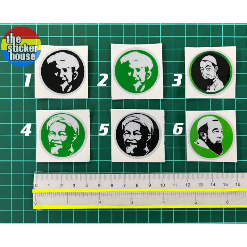 Tok GURU NIK AZIZ / USTAZ AZHAR IDURS STICKER (3.8CM DIAMATER) การ ...