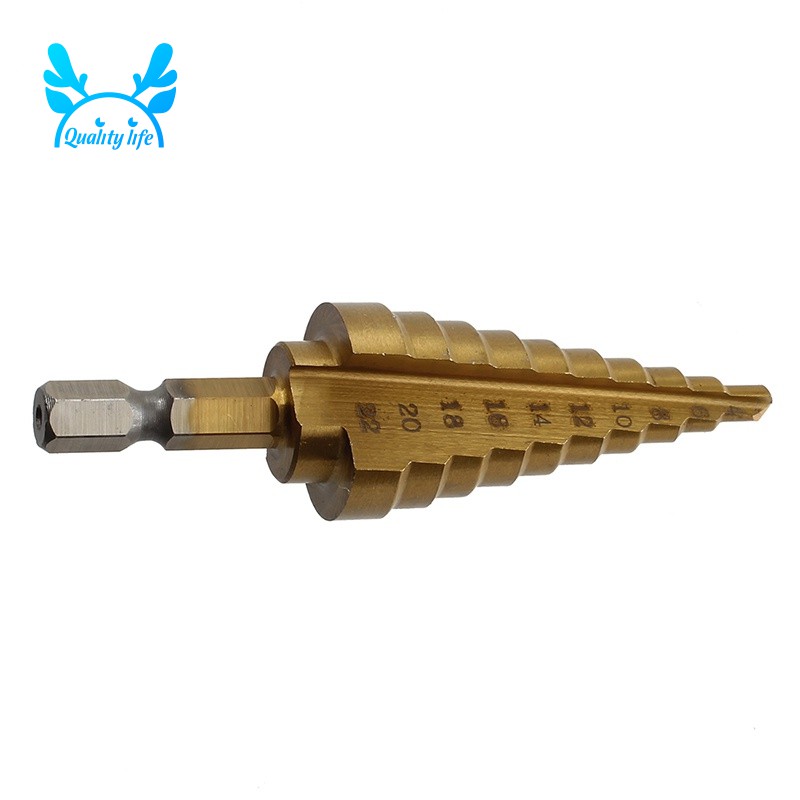 4-22MM HSS 4241 Hex Titanium Cone Drill Bit Hole Cutter For Sheet Metal ...