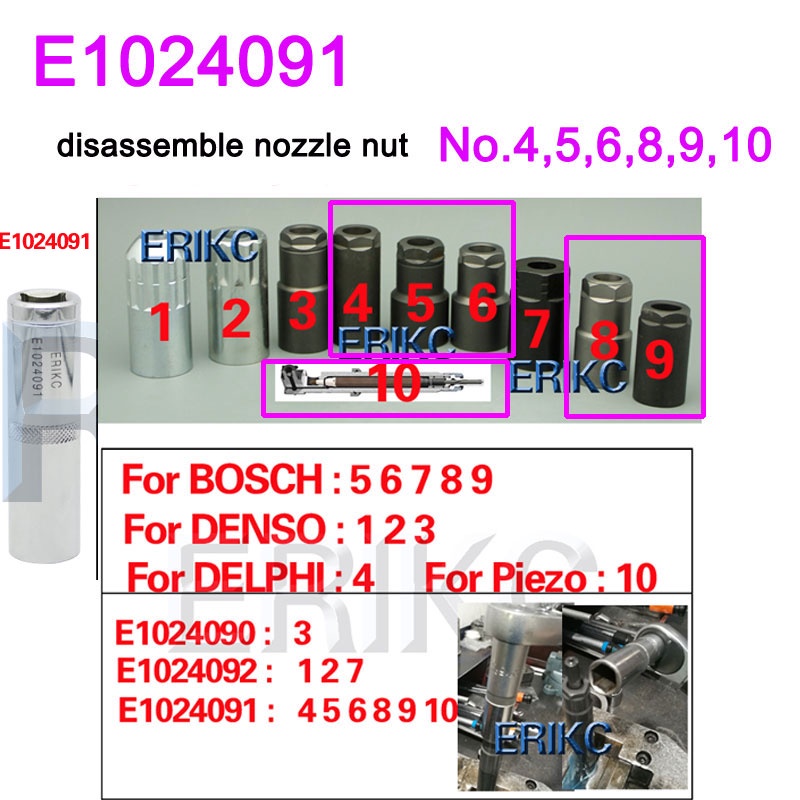 Diesel Injector Removal E1024049 CR Fuel Nozzle Repair Tools Assemble ...