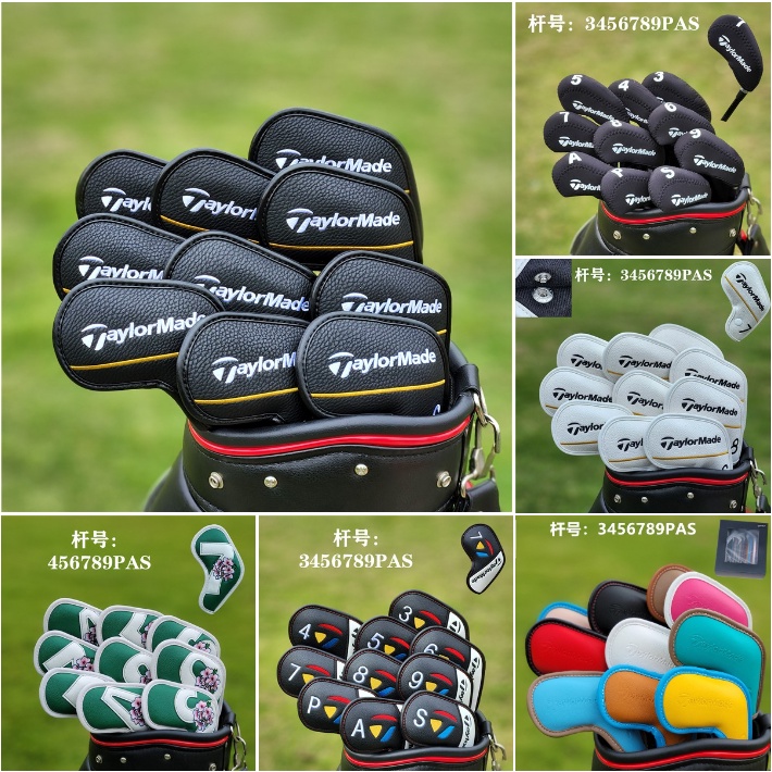 ปิดแม่เหล็กTaylorMade Golf iron cover PU Leather Golf iron Head cover ...