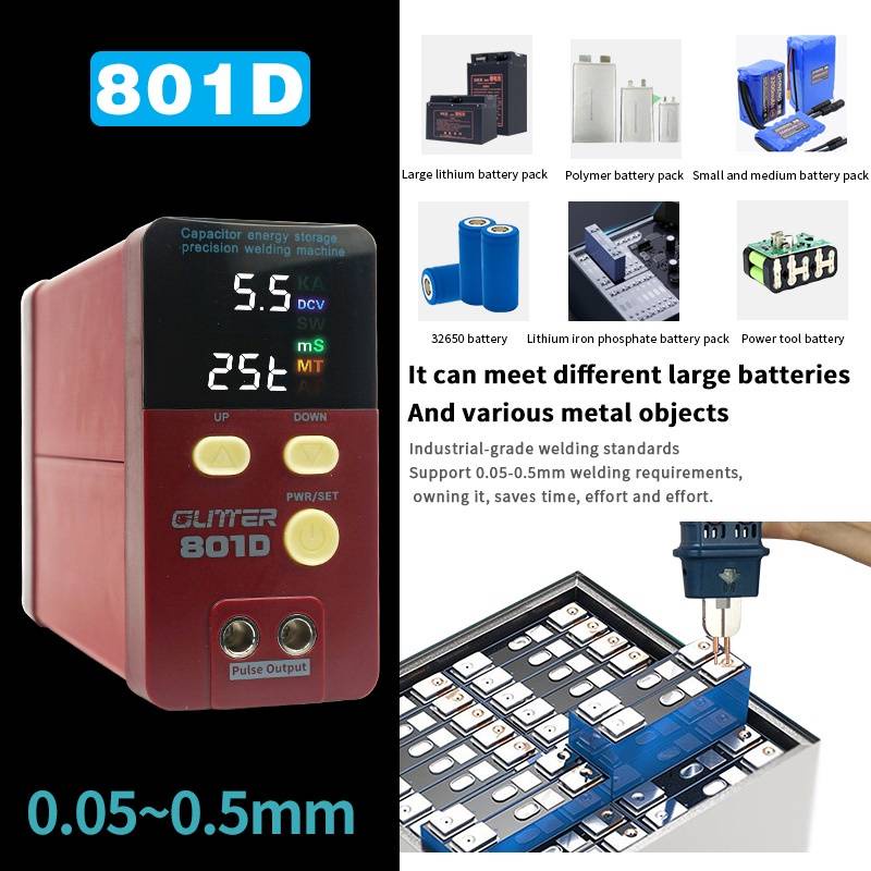 GLITTER 801D Battery Spot Welder 12 KW เครือง Spot Welding สำหรัยมือโปร ปล่อยกระแสสูงสุด 2000A ...
