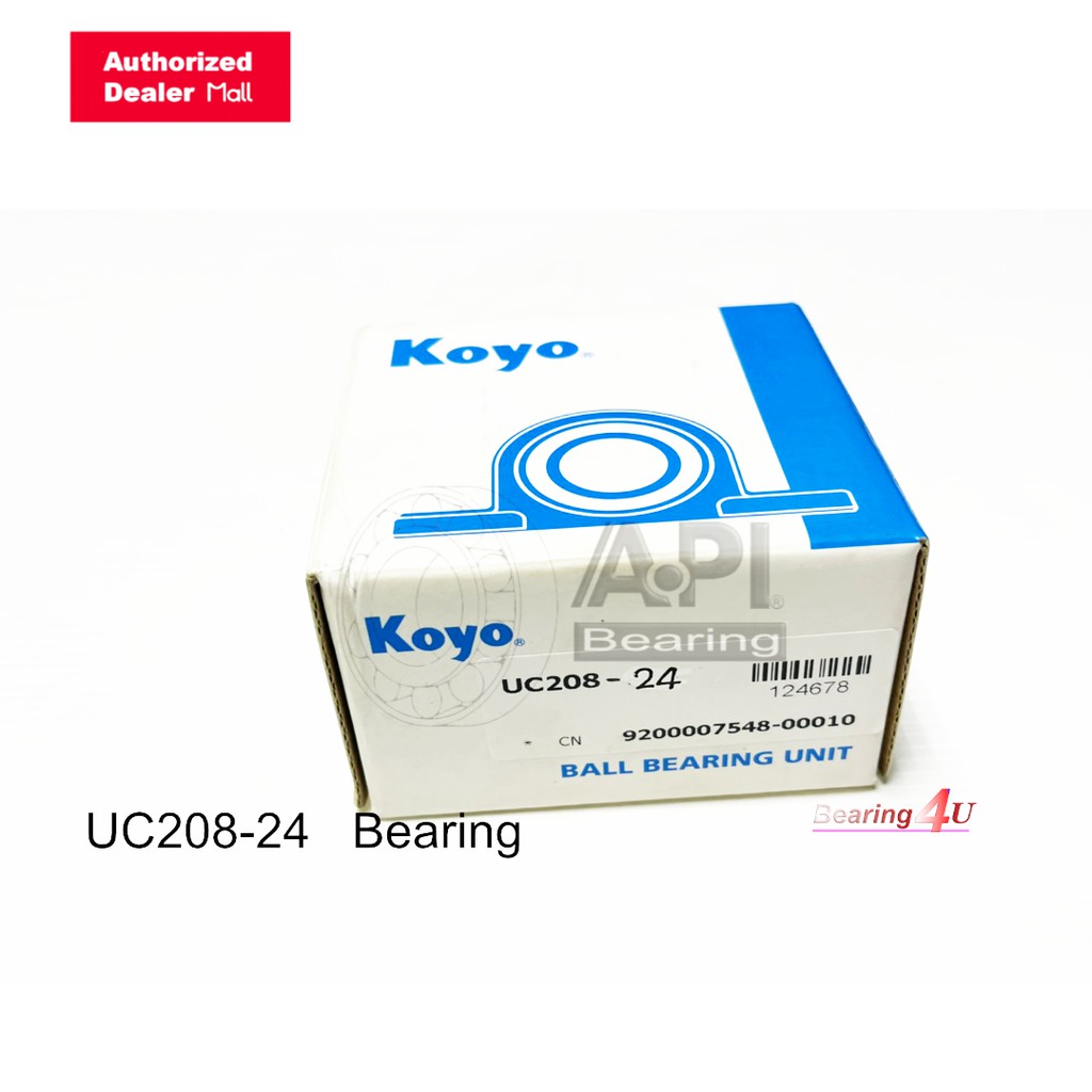 Koyo Pillow Block ลูกปืนตุ๊กตา UC208-24 ตลับลูกปืน Bearing Units UC 208-24 ( เพลา 1.1/2 นิ้ว ...