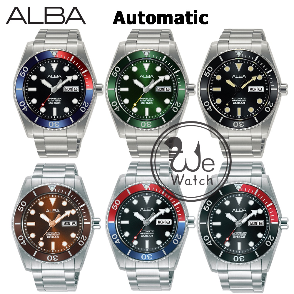 ALBA AUTOMATIC รุ่น AL4279X AL4281X AL4283X ขอบหยัก พร้อมสายซิลิโคนและ ...