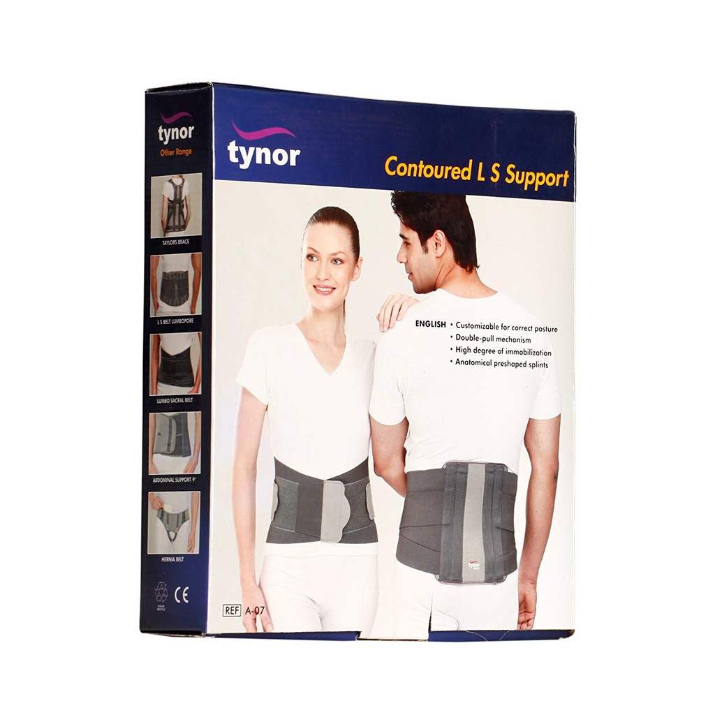 เข็มขัดพยุงหลังส่วนล่างรุ่นเสริมแกนโลหะ TYNOR A-07 Contoured LS Suport ...